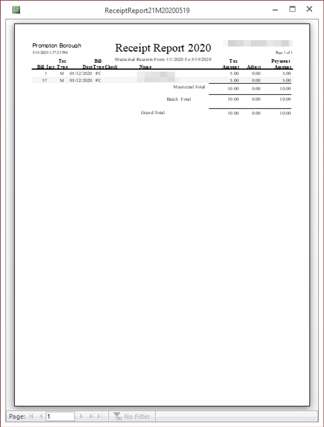 Reports Menu [Grandjean & Braverman, Inc]